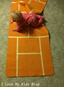 How to Make a DIY Indoor Hopscotch Mat with a Yoga mat!